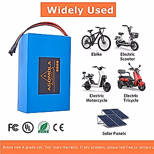 agomola 48V Lithium Battery Ebike Battery 20Ah for Electric Bicycle Mountain Bike Bird Scooter Moped Lithium ion Battery with Charger BMS