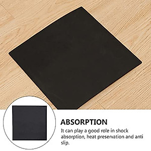 balacoo 5Pcs Fish Tank Pad Aqurium Mat Non- Skid Waterproof Aquarium Placement Mat for Home Desktop Tabletop Black