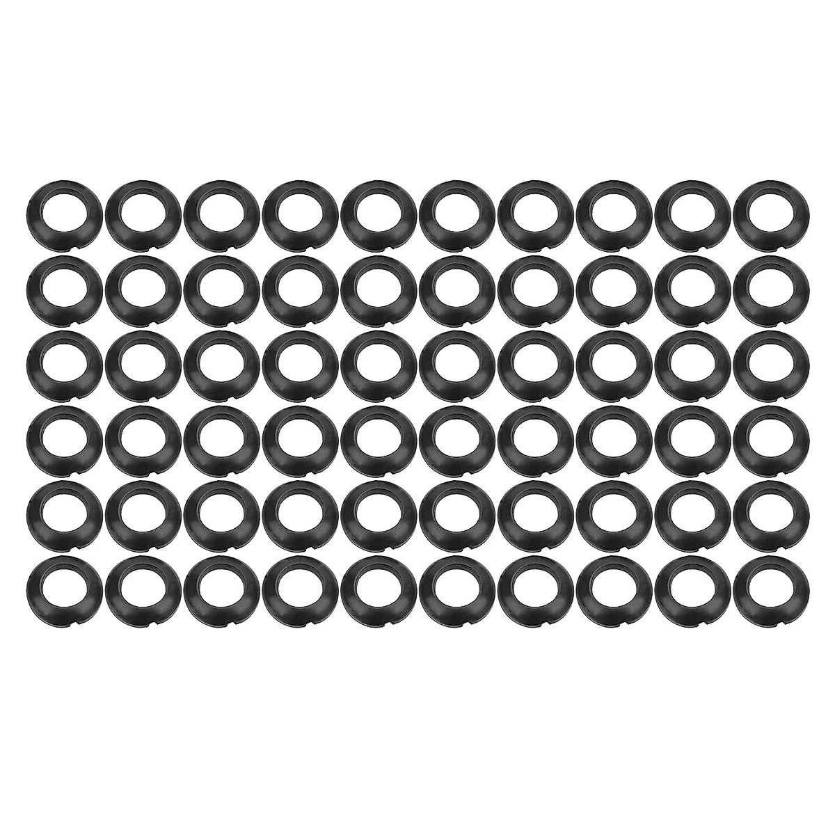 VBESTLIFE 60pcs Fishing Rod Ring,Fishing Rod Building Silicone Elastic Winding Check Ring Trim Ring Adapter for Fishing Rod Building/Repairing(11MM) Other Fishing Tools and