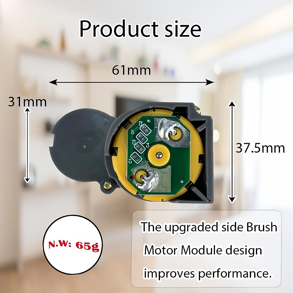 Ytaland Side Brush Motor Module for iRobot Roomba 500/600/700/800/900 i3 i7 e5 e6 e7 530 560 570 620 650 694 780 900 860 870 880 890 960 980 Series, Vacuum Cleaner Replacement Parts