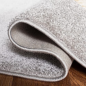 SAFAVIEH Carousel Kids Collection 4' Square Grey/Ivory CRK165B Elephant Nursery Playroom Area Rug