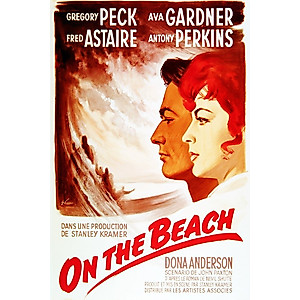 Posterazzi On The Beach From Left: Gregory Peck Ava Gardner On French Art 1959 (Onthebea-02Fr1) Movie Masterprint Poster Print, (11 x 17)
