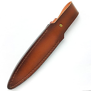 BOYAGU Sheath Leather Sheath Outdoor Small Straight Knife Sheath First Layer Cowhide Knife Sheath Leather Sheath Cowhide Knife Sheath