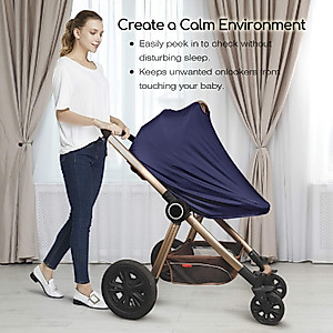 Nursing Cover & Baby Nursing Poncho,Multi Use Breastfeeding Cover for CarSeat Canopy, High Seat Cover, Stroller Cover, Shopping Cart Cover,Nursing Scarf for Boy and Girl by Kefee Kol (Blue)