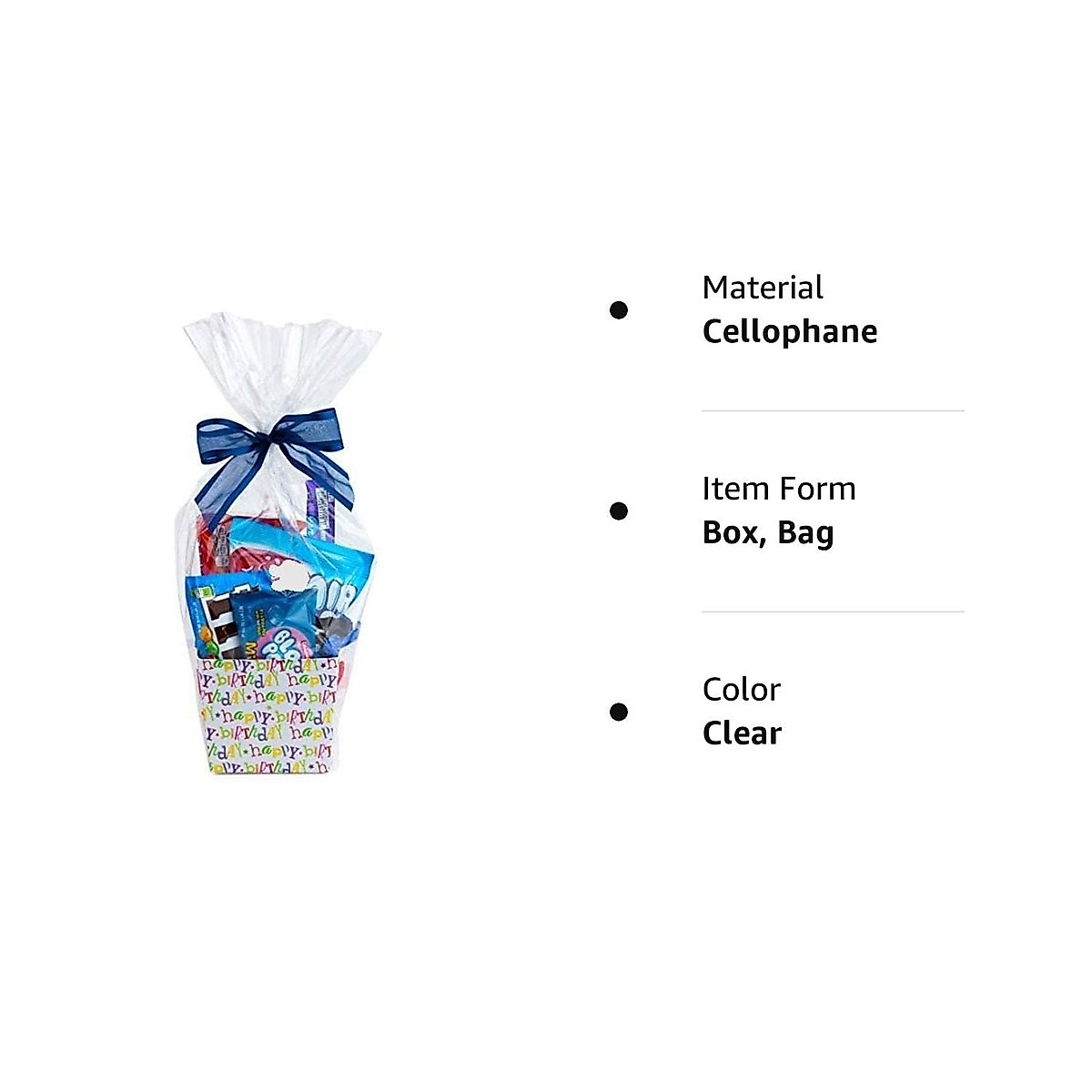 Purple Q Crafts Clear Basket Bags 16” x 24” Cellophane Gift Bags for Small Baskets and Gifts 1.2 Mil Thick (10 Bags)