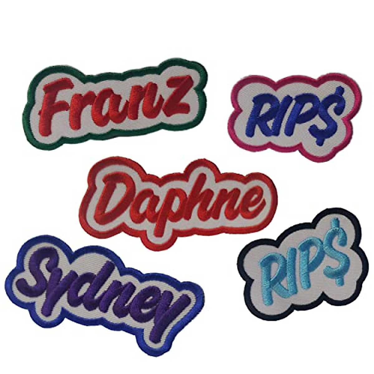 Unique Freehand Border Alphabet Patch Embroidered Iron On/Sew On Personalised