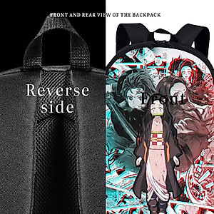 Anime Backpack 17 Inch Multifunction Shoulder Bag Travel Bag Daypack for Boy Girl Teen Cartoon Laptop Bag