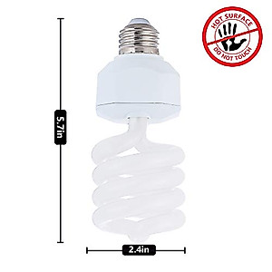 LUCKY HERP UVA UVB Reptile Light 10.0, Desert UVB 150 Compact Fluorescent Lamp 23W