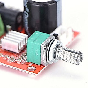 HiLetgo PAM8610 Mini Stereo AMP Audio Amplify Board Digital Portable Ampli Module 10W+10W Dual Channel Amplifier Class-D 12V DC