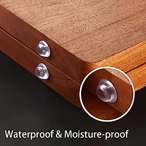 Wood Cutting Board, Large Natural Ebony Kitchen Cutting Board, 17×11×1 inches, Natural color.