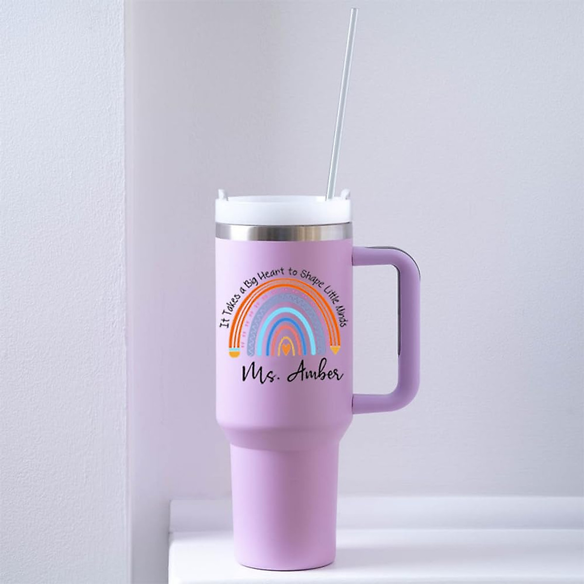 Personalized Teacher Tumbler With Name, Personalized Teacher 40oz Tumbler, Cute Tumbler For Teacher, Teacher Gift, Teacher Week, Back to School Gift, Thank You Gift Teacher 2