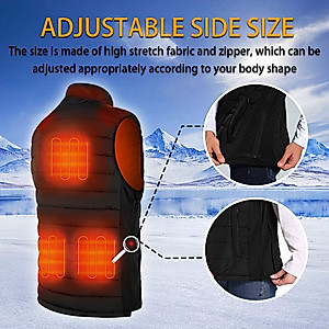 Hoson Heated Vest,Electric Lightweight Heated Vest For Men Women,Skating for Heated Jacket/Sweater/Thermal Underwear Battery