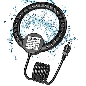 lollyes 250W Bird Bath Heater, Heated Bird Baths for Outdoor in Winter, Bird Bath De-icer with Thermostatically Controlled and 3.3Ft Cord, with Auto Shut Off Function, Ideal Gift for Birds