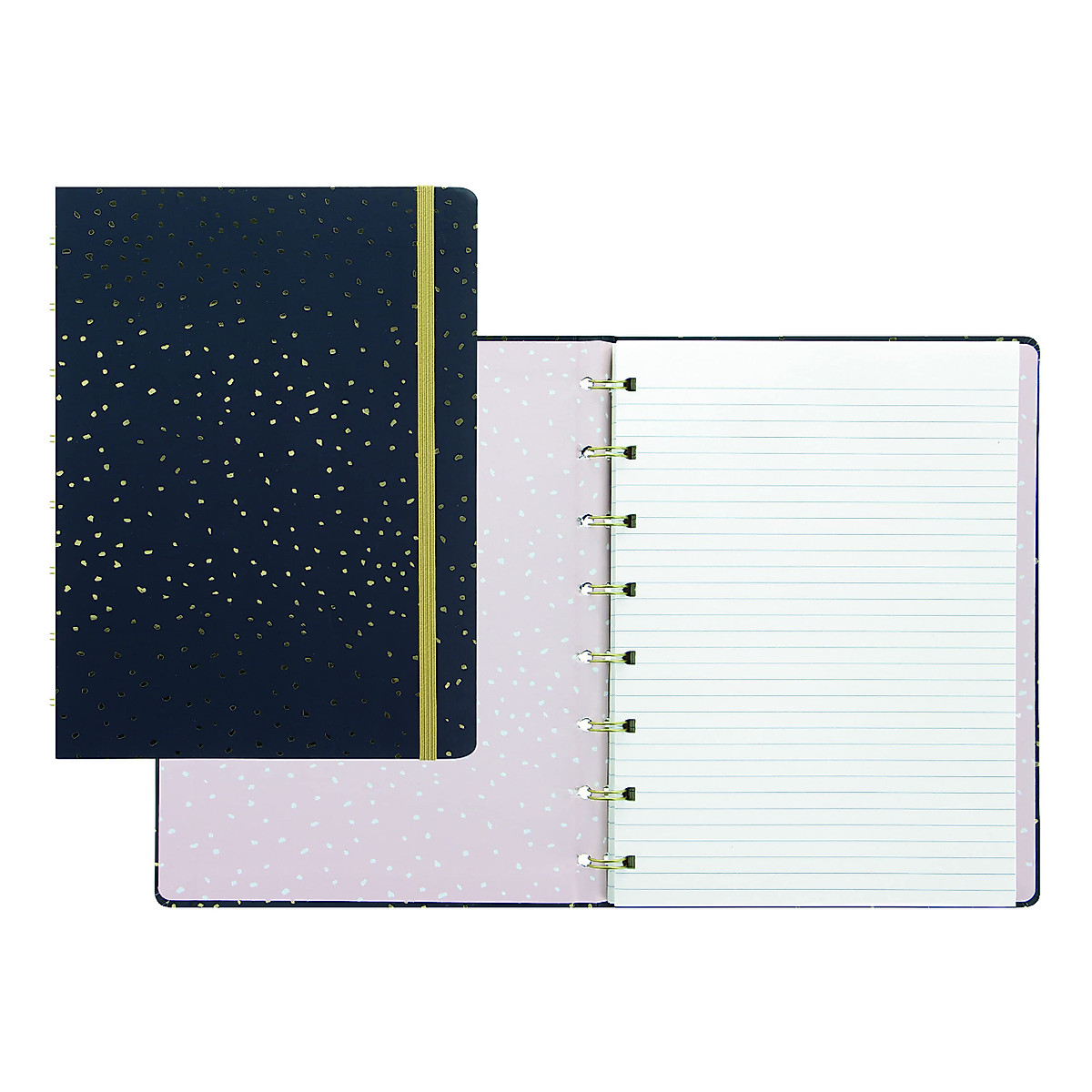Filofax Refillable Notebook, A5 Size, Confetti Collection, 8.25" x 5.75", Charcoal (B115117U)