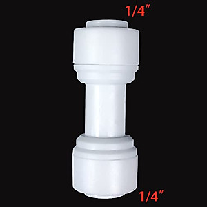 Wesell 1/4" Tube Quick Connect Check Valve Push Fit Straight for RO Water Reverse Osmosis System 7Pcs(5 Pack+2 Ball Valve)