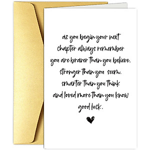 Obbyidk New Chapter Card for Men Women, New Job Card for Coworker, Good Luck Card, Congratulation Card for Graduates, Graduation Card for Child
