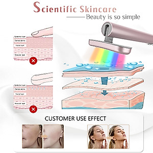 Red-Light-Therapy-for-Face, 7 in 1 LED Light Therapy Eye Equipment for Skin Care at Home Red Light Therapy Face Massager Skin Rejuvenation Light