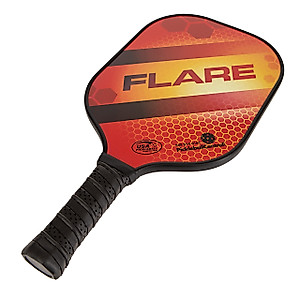 Rally Flare Graphite Pickleball Paddle | Polymer Honeycomb Core, Graphite Hybrid Composite Face | Lightweight | Paddle Cover Included (2-Pack Blue/Red)