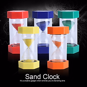 Colorful Sandglass Timer Hourglass Sand Timer 3 min/10 mins/20 mins/30 mins/60 mins Sand Clock Timer for Games Classroom Home Office(Green)