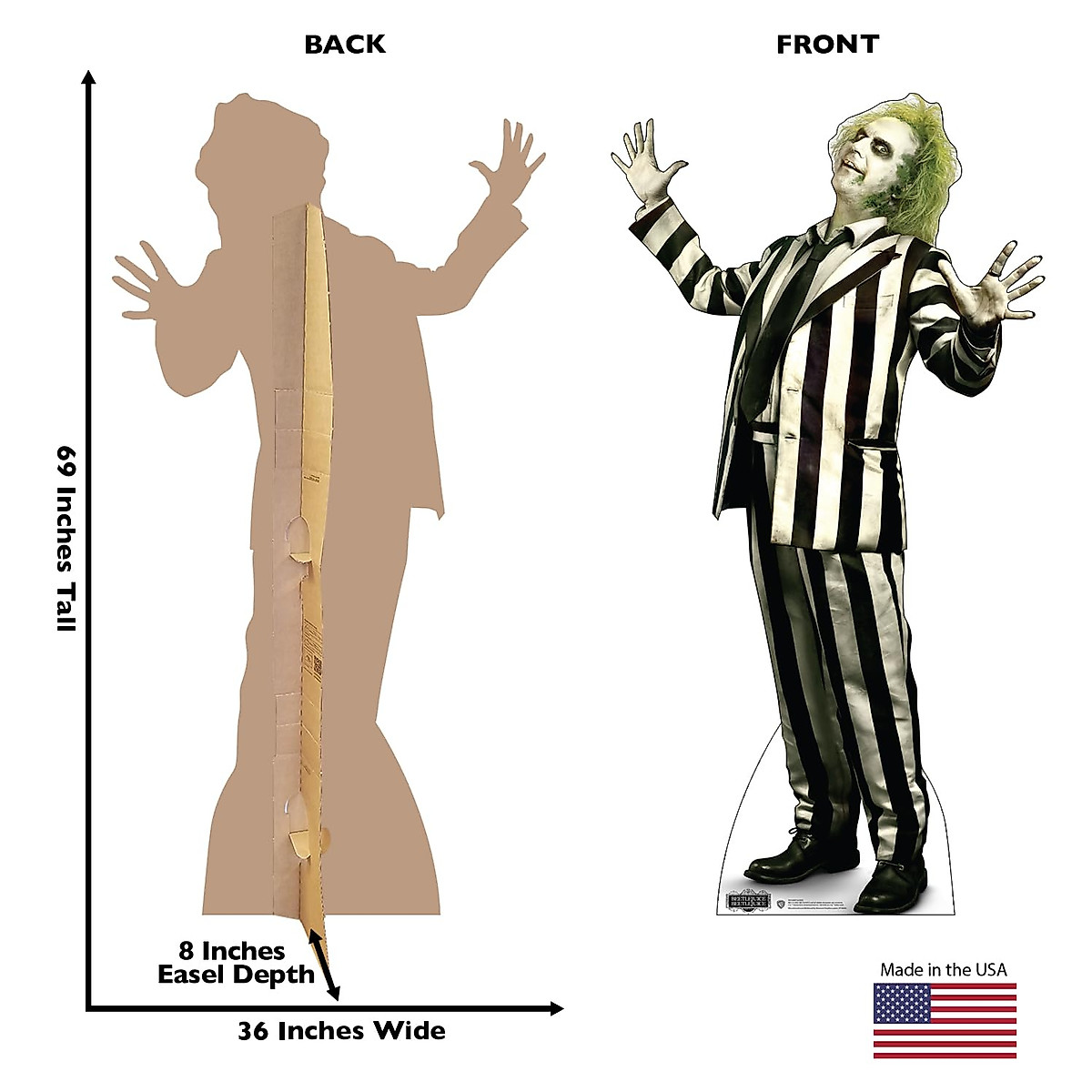 Cardboard People Beetlejuice Life Size Cardboard Cutout Standup - Beetlejuice Beetlejuice (2024 Film)