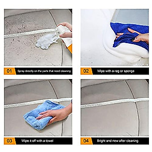 200ml Foam Cleaner For Car And House Lemon Flavor,Leather Decontamination,Strong Decontamination Cleaners Spray,Foam Cleaner,Powerful Stain Removal,Multifunctional Car Foam Cleaner Spray For Car,House