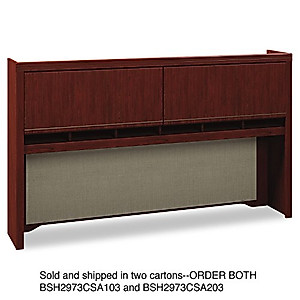 Bush Business Furniture Enterprise Hutch, 72", Mocha Cherry