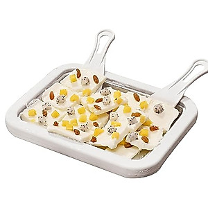 Handmade Cranked Ice Cream Rollers Unique Ice Cream Maker 2Shovels Kitchen DIY Frozens Treats Machines Ice Cream Maker Homemades DIY Ice Cream Roll Machines Frozens Yogurts Maker