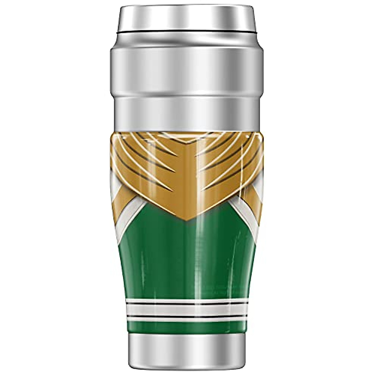 THERMOS Power Rangers Green Ranger STAINLESS KING Stainless Steel Travel Tumbler, Vacuum insulated & Double Wall, 16oz