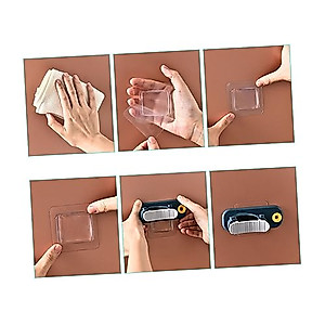 CRILSTYLEO 4pcs Mop Broom Holder Broom Wall Mount Wall Mounted Clothes Hanger Punch Garage Broom Holder Wall Mounted Shelves for Wall Mount Clothes Mounted Mop Holder Cleaning Tools