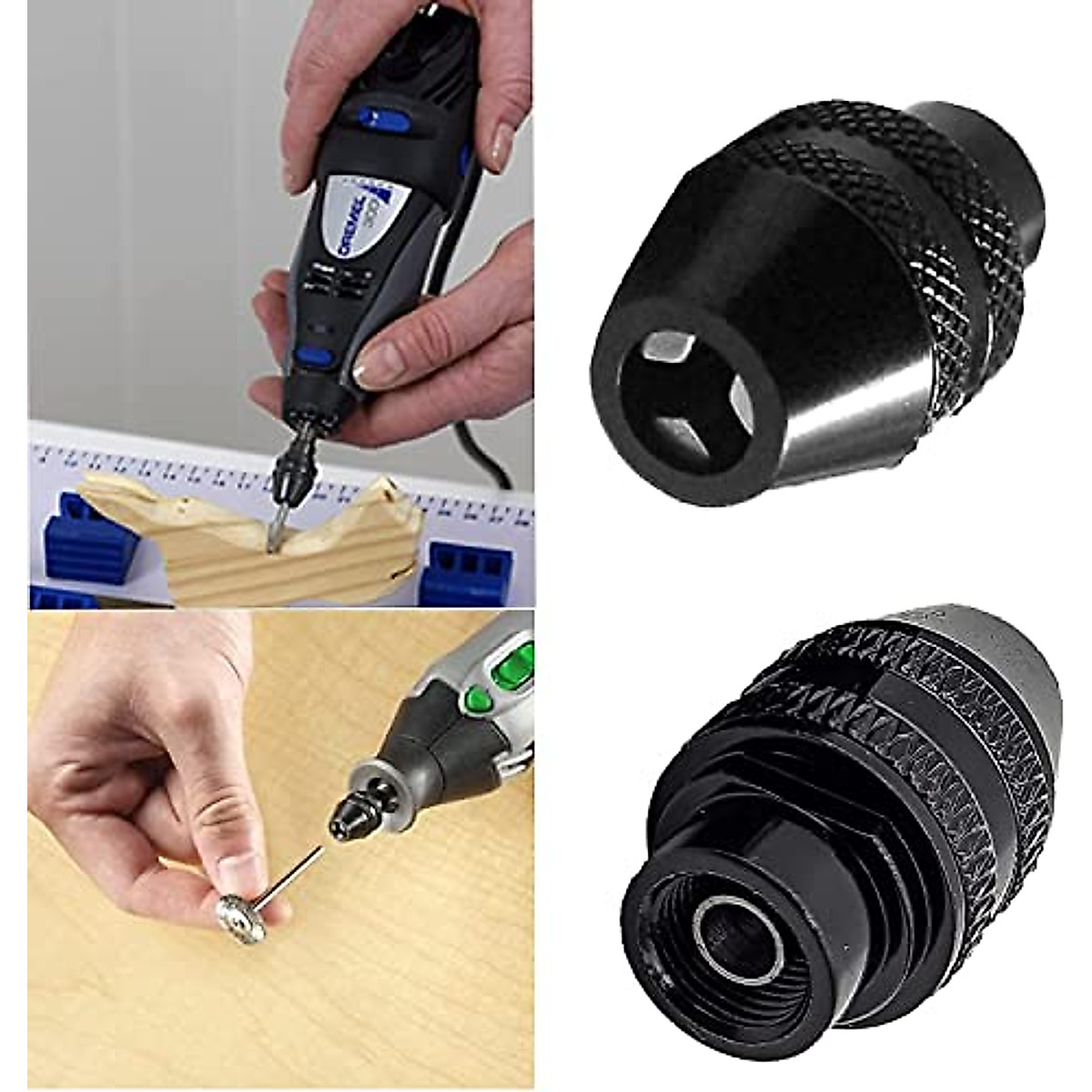Thaekuns 2 Pcs Multi Quick Change Keyless Chuck for Dremel 4486 Rotary Tools 3000 4000 7700 8200