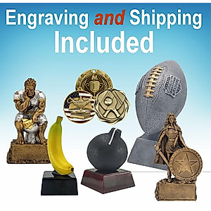 Decade Awards BBQ Smoker Trophy - 6 Inch Tall | Engraved Smoker Grill Award | Pitmaster Prize - Customize Now