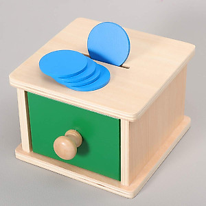 Toddmomy Baby Coin Box Toy Infant Coin Box Montessori Toys Early Learning Educational Toy for Toddler Baby Kids