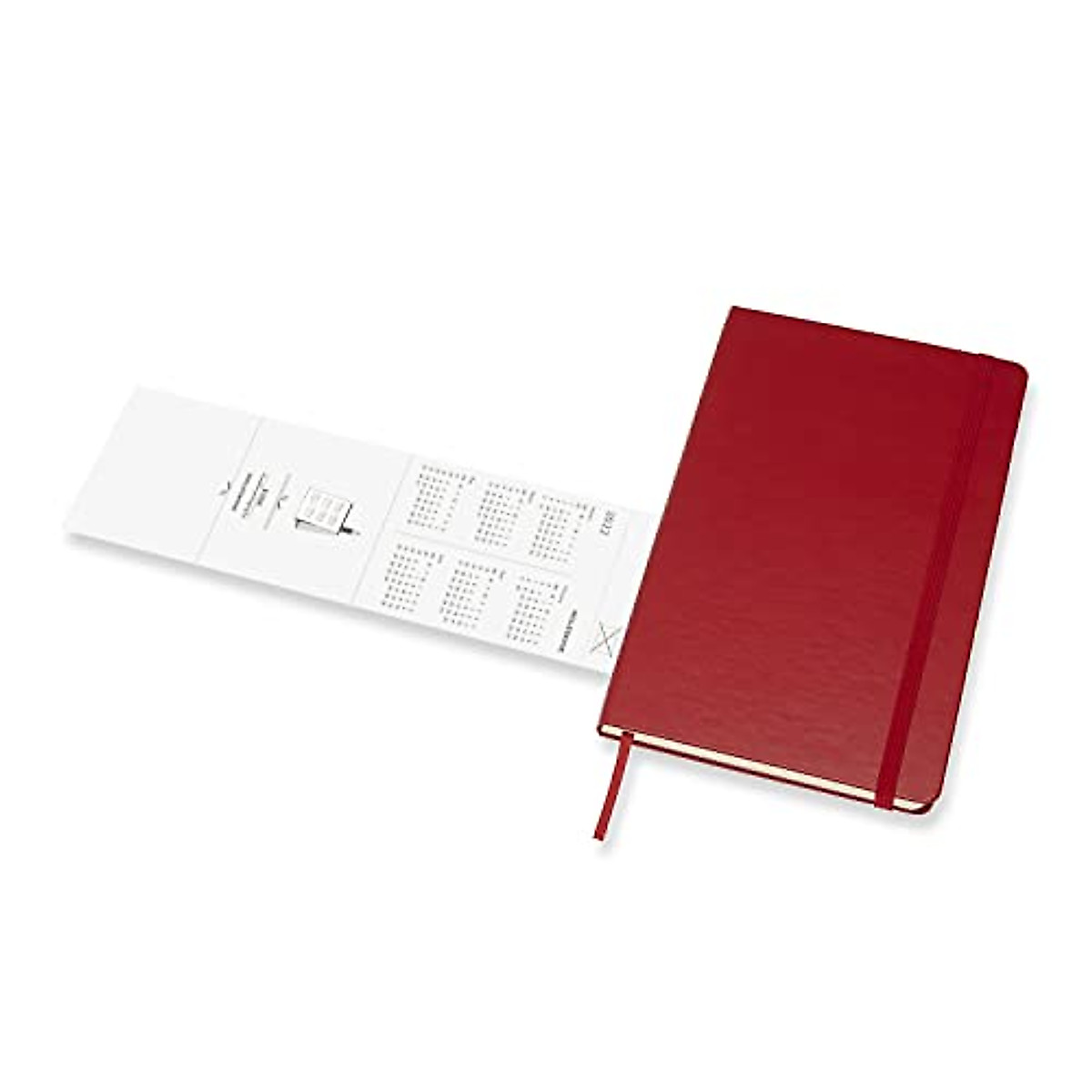 Moleskine Classic 12 Month 2022 Weekly Planner, Hard Cover, Large (5" x 8.25"), Scarlet Red