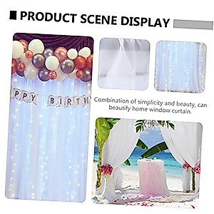 Garneck 2pcs Chiffon Backdrop Curtain White Decor Wedding Dresses for Bride White Wedding Dresses for Bride Arch for Wedding Ceremony Engagement Wedding Sheer Curtains Chiffon Drapery Veil