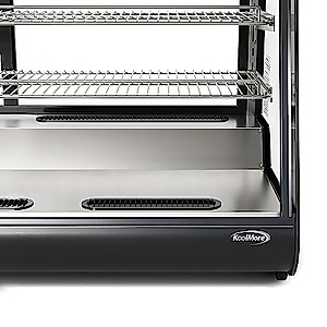 KoolMore CDC-7C-BK 48 in. Refrigerated Bakery Display Case with Clear Glass Front, Sliding Rear Doors, LED Lighting, Adjustable Temperature, and Dual Shelving for Baked Goods in Black, 7 cu. ft