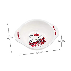 Everyday Delights Hello Kitty Red Dinnerware Flatware Meal Set – Plate Bowl Cup Spoon, 4 pieces