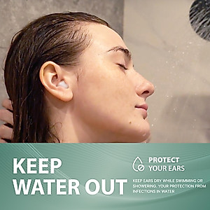 PQ Wax Ear Plugs for Sleeping, Swimming - 15 Soft Noise Cancelling Silicone Gel Wax Earplugs for Sleep and Swimmers, Ear Protection with Sound Blocking Level of 32 Db, (15-Pillows), Color: White