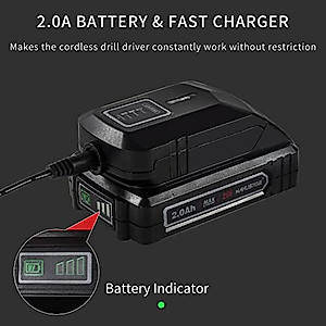 MANUSAGE Cordless Impact Wrench - 20V Max Torque 260 Ft-lbs (350N.m), Brushless Power, 2.0Ah Li-ion Battery & Fast Charger, 5 Sockets Included