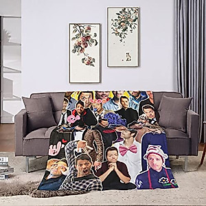 Blanket Misha Collins Soft and Comfortable Warm Fleece Blanket for Sofa,Office Bed car Camp Couch Cozy Plush Throw Blankets Beach Blankets