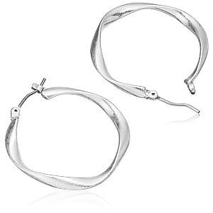 Lucky Brand Twist Hoop Earrings, Silver, One Size