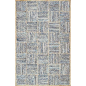 Jute Area Rug 8x10ft Natural Fiber Collection Handmade Boho Eco Friendly Soft Braided Rug for Indoor Outdoor Kitchen Bedroom Living Hallways Enterways (2x3ft)