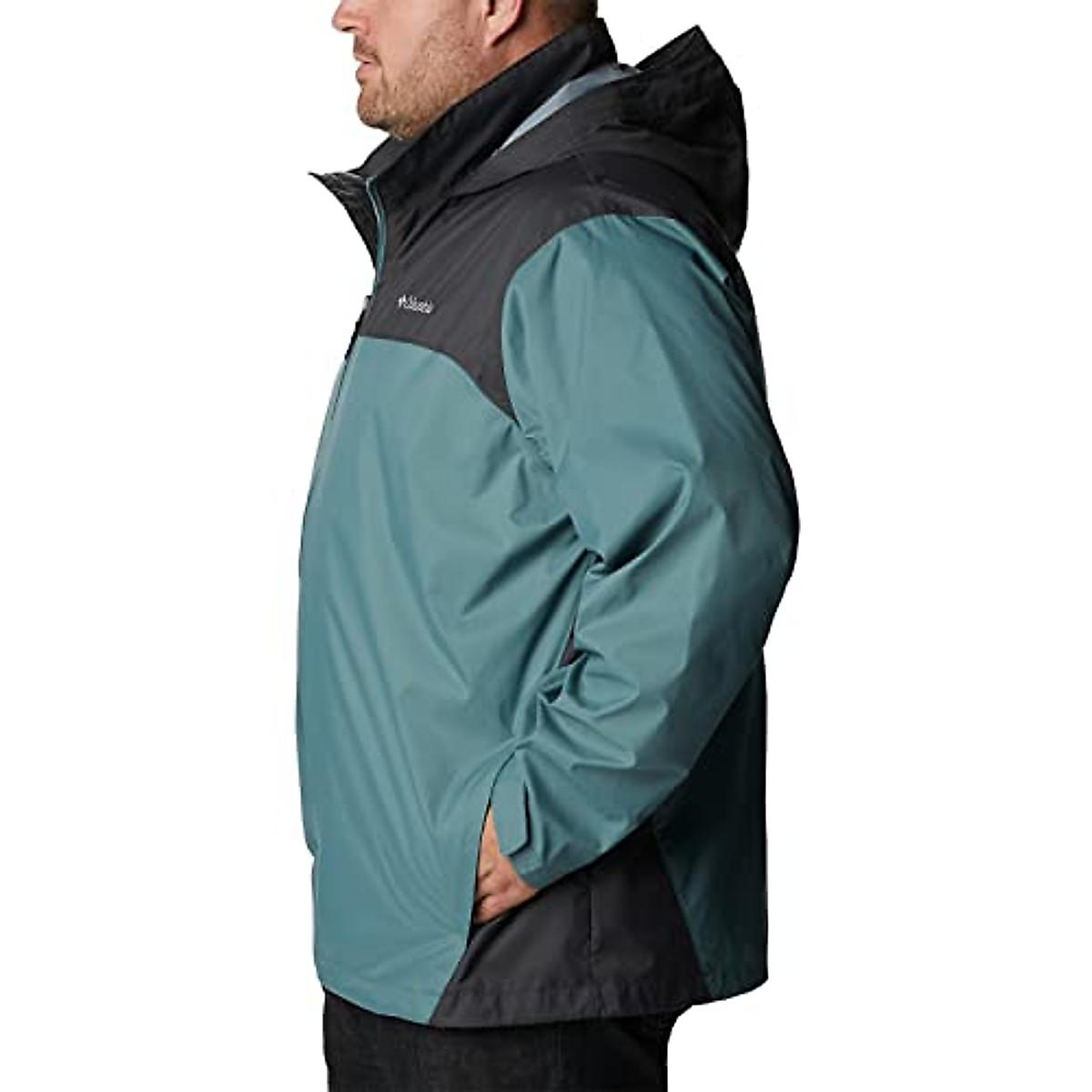 Columbia Men's Glennaker Lake Rain Jacket, Metal/Shark, Medium