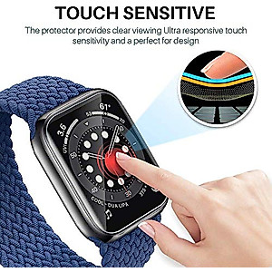 LϟK 6 Pack Apple Watch Series 8/7 41mm Screen Protector & Apple Watch 40mm Series 6/5 Screen [Upgrade Soft Film] Self-Healing Flexible TPU Film Ultra-thin Screen Protector for Apple Watch 41mm, 40mm