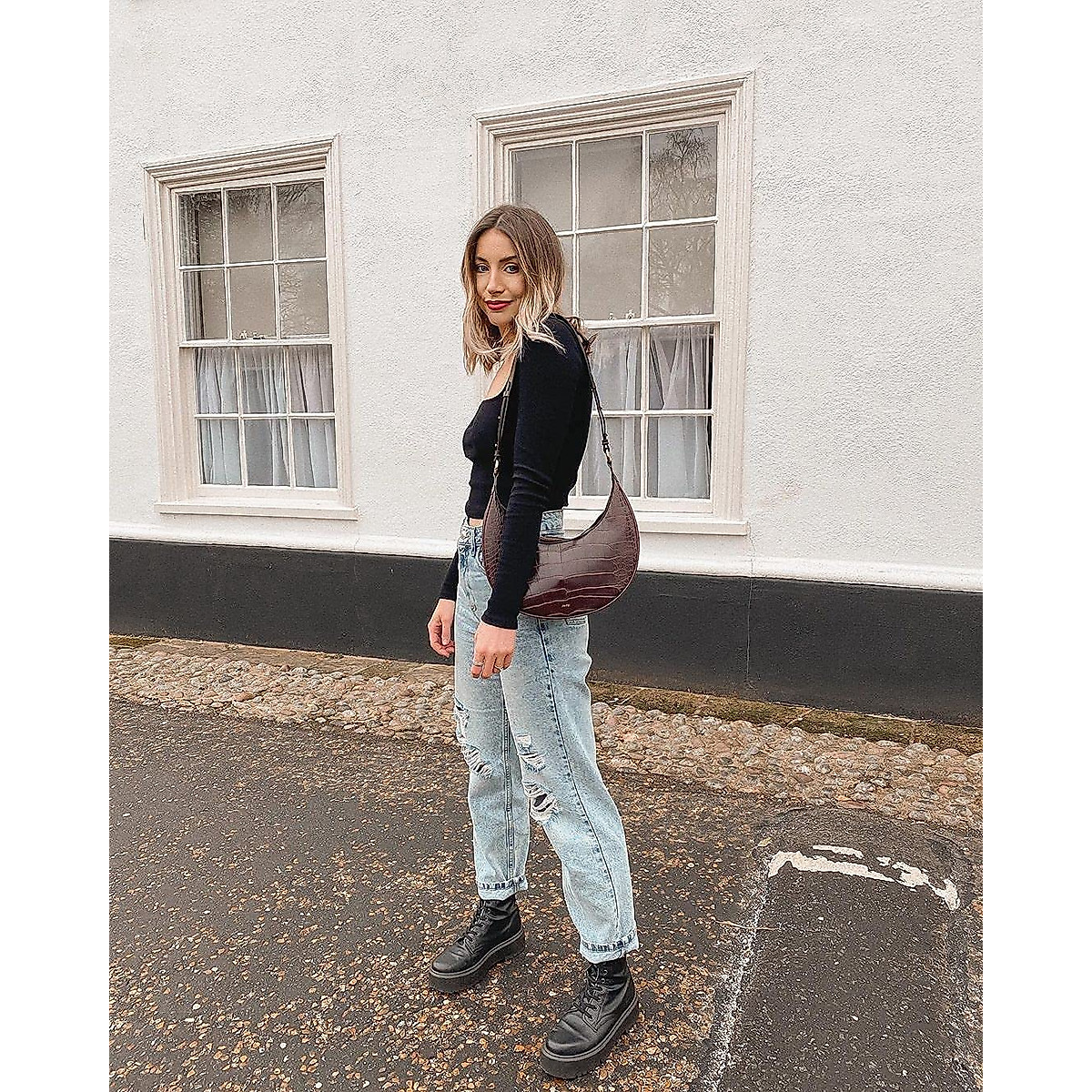 JW PEI Women's Carly Saddle Bag - Brown - Medium