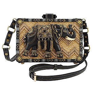 Mary Frances Elephant Temple Embellished Crossbody Handbag, Multi
