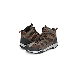 Khombu Windrip Mens Mid Waterproof Hiking Boots Multi-Terrain Lugs Hardy & Robust Design, Brown/Orange, 10