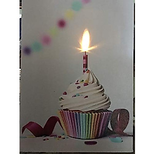 OSW 6 x 8.25 Birthday Anniversary Any Celebration Recordable LED Greeting Card Tabletop Stand or Hang