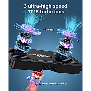 Laptop Stand, FOFOTOSS Adjustable Laptop Cooling Pad, Aluminum Laptop Cooler Stand for Desk, Multi-Angle Stand Compatible with MacBook Air Pro, All Notebooks 10-15.6" 【Semiconductor Refrigeration】