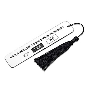 Anime Bookmark Acrylic Funny Bookmark for Final Fantasy Fans Teen Boys Girls Son Daughter Reading Gift for Booklover Christmas Birthday Gifts Would You Like to Save Your Progress Book Mark