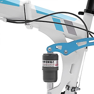 GDAE10 26 inch Mountain Bike, 21-Speed Drivetrain, Hydraulic Front and Rear Disc Brakes,Carbon Steel Frame,Lightweight MTB Bicycle for Mens and Womens, Blue